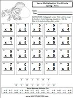 Free Spring Multiplication Worksheets
