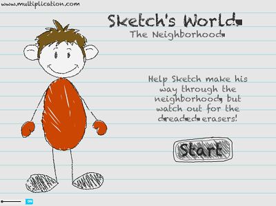 Sketch's World Multiplication - Free Online Math Game